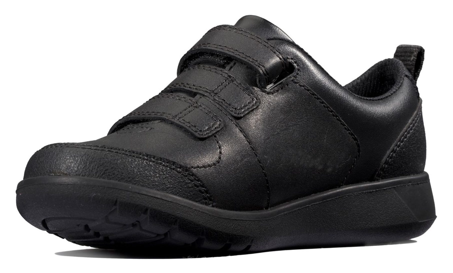 Clarks Scape Sky Kid Black Leather 26142904 - Boys School Shoes ...