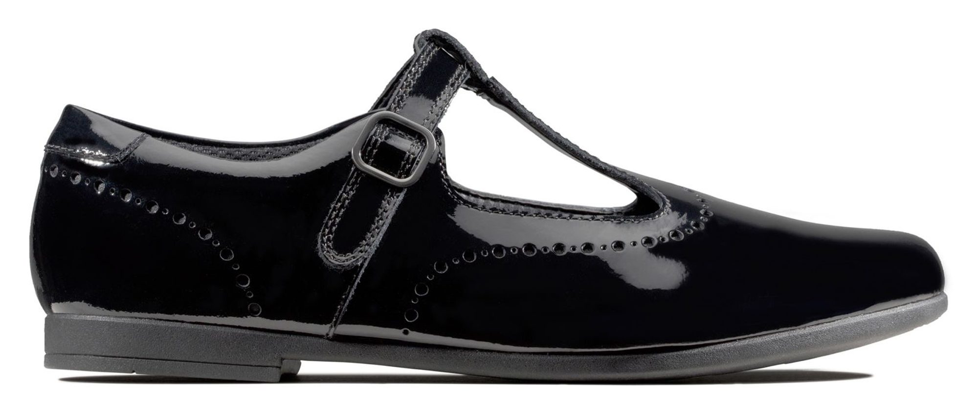 Clarks Scala Seek Kid Black Patent 26142855 - Girls School Shoes ...