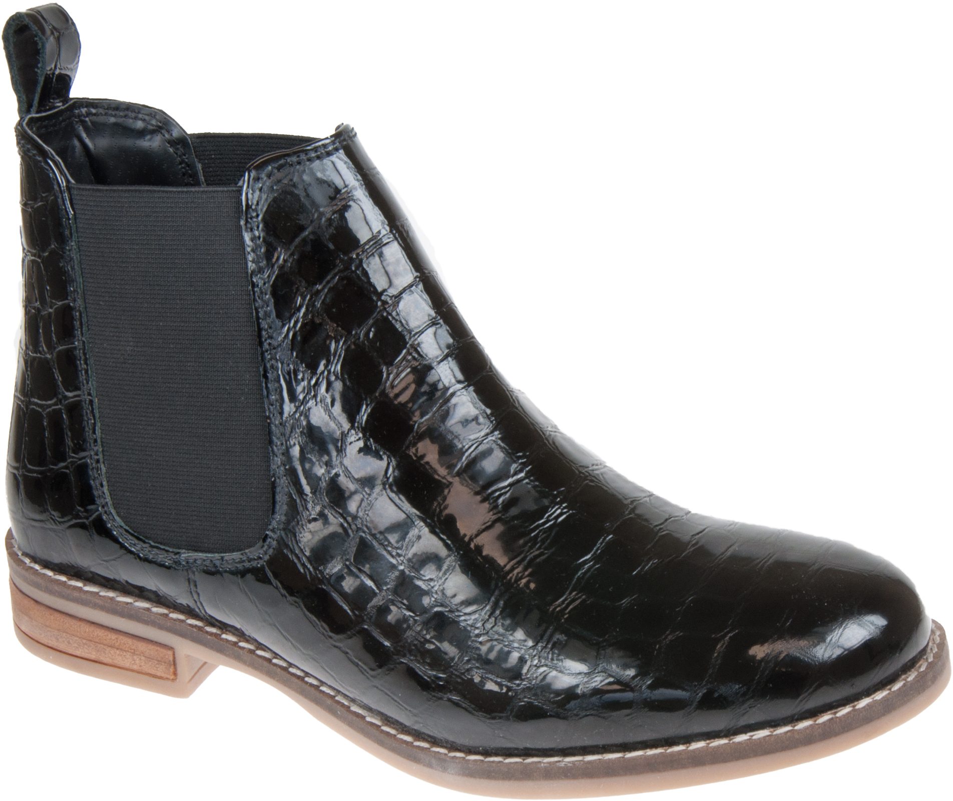 Silver Street London Jenny Black Patent JENNYCB - Ankle Boots ...