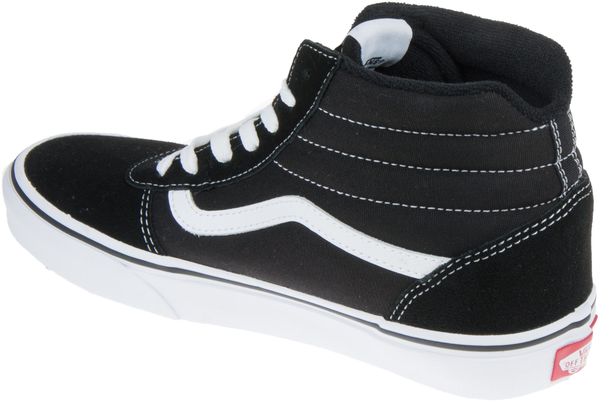 Vans Kids Ward Hi Top Black / White VN0A38JAIJU1 - Boys Trainers ...