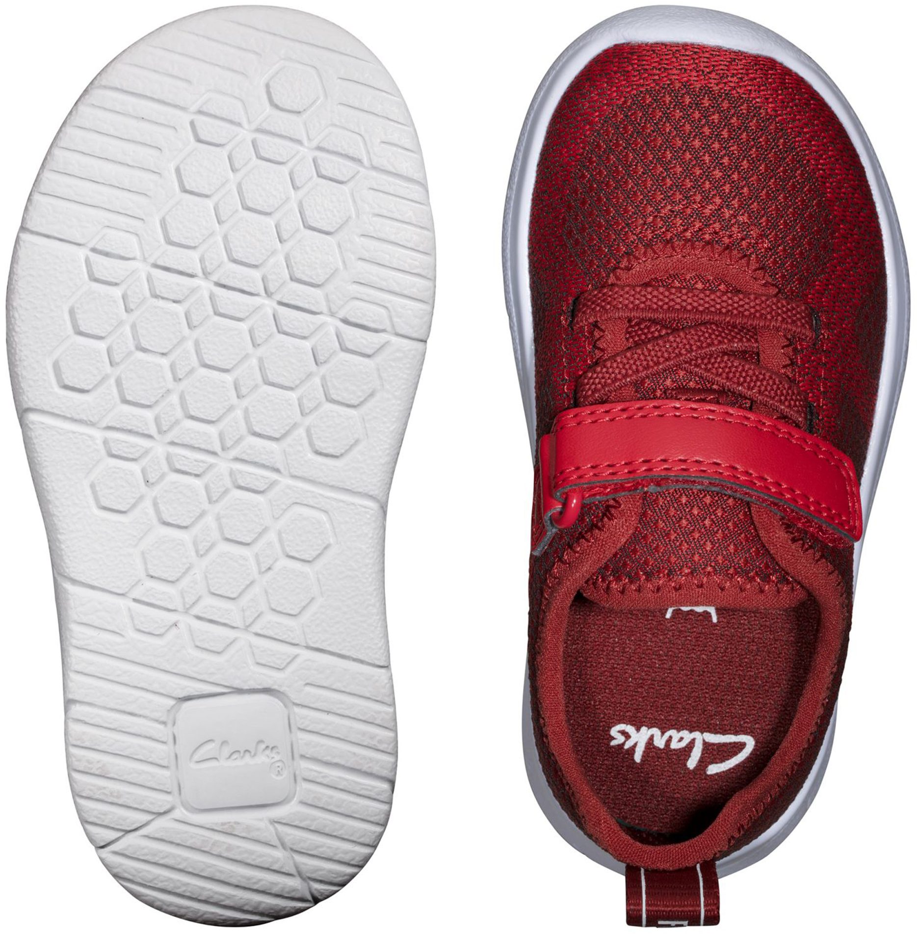 Clarks Ath Flux Toddler Burgundy 26143247 - Boys Trainers - Humphries Shoes