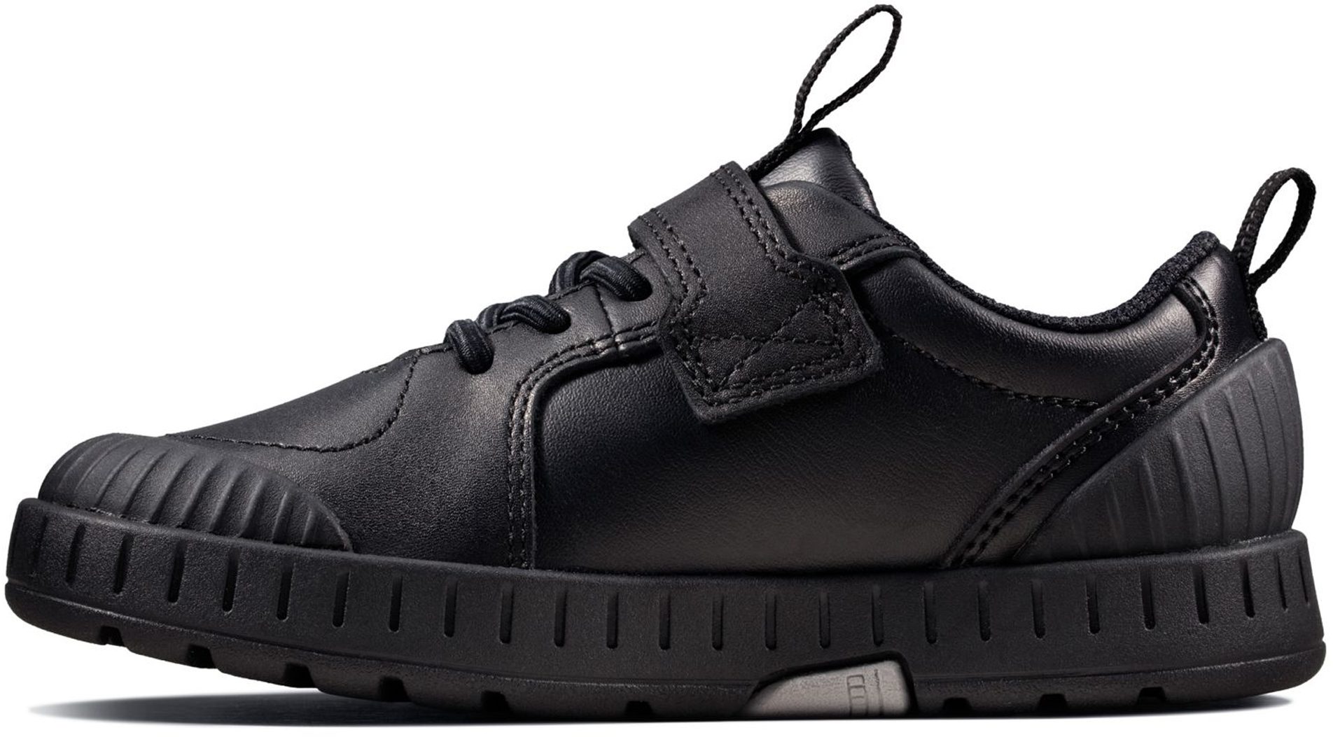 Clarks Apollo Step Toddler Black Leather 26147043 - Boys School Shoes ...