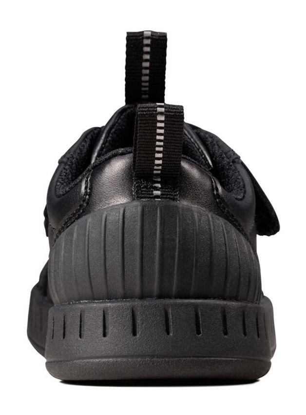 Clarks Apollo Step Toddler Black Leather 26147043 - Boys School Shoes ...