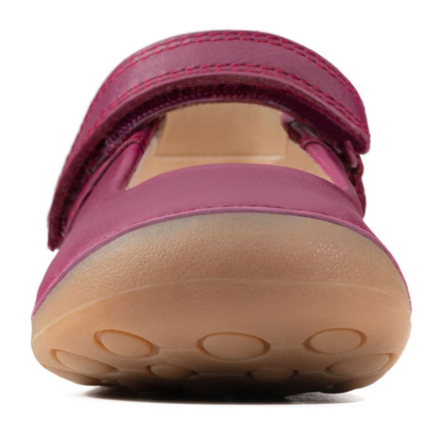 Clarks Tiny Mist Toddler Plum Leather 26147007 - Girls Shoes ...