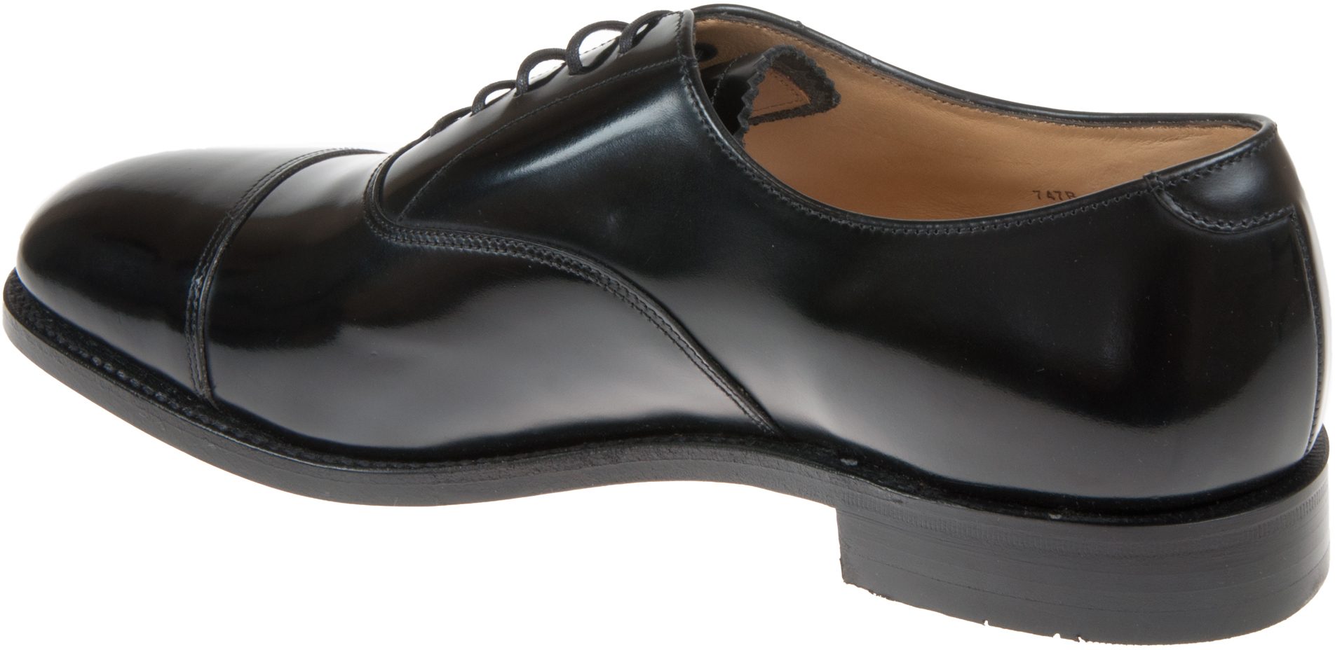 Loake 747B Black Polished Leather 747B - Formal Shoes - Humphries Shoes