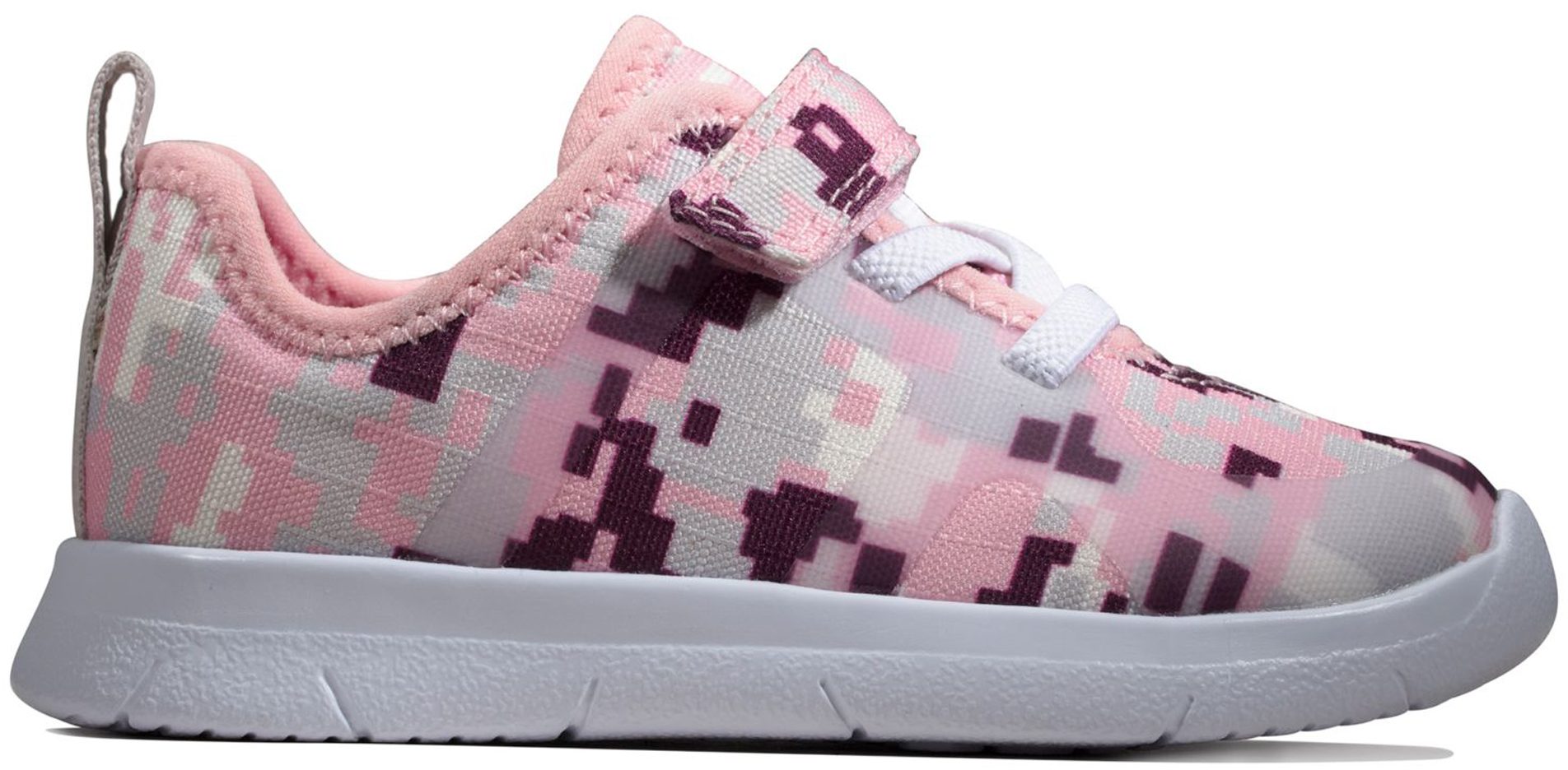 Clarks Ath Flux Toddler Pink Graphic 26146019 - Girls Trainers ...