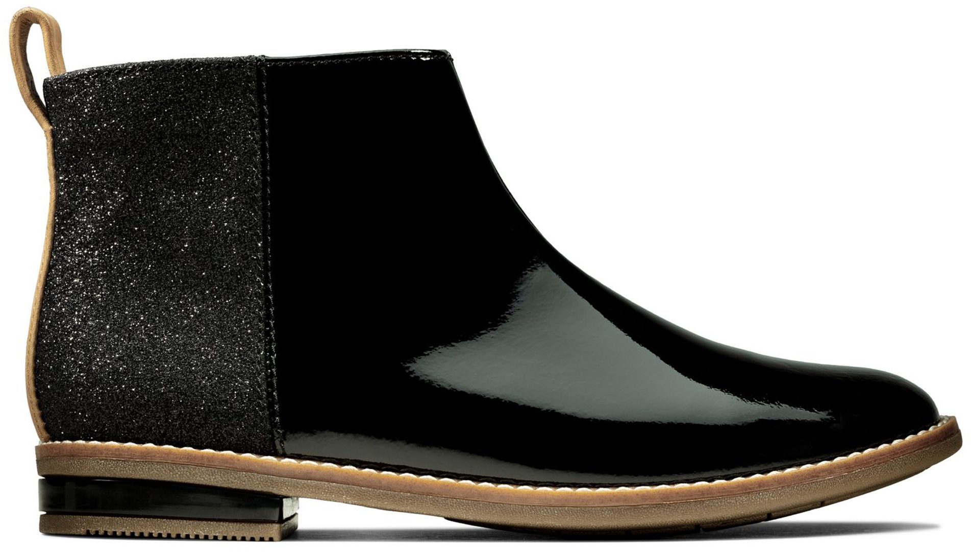 Clarks Drew Fun Kid Black Interest 26145416 - Girls Boots - Humphries Shoes