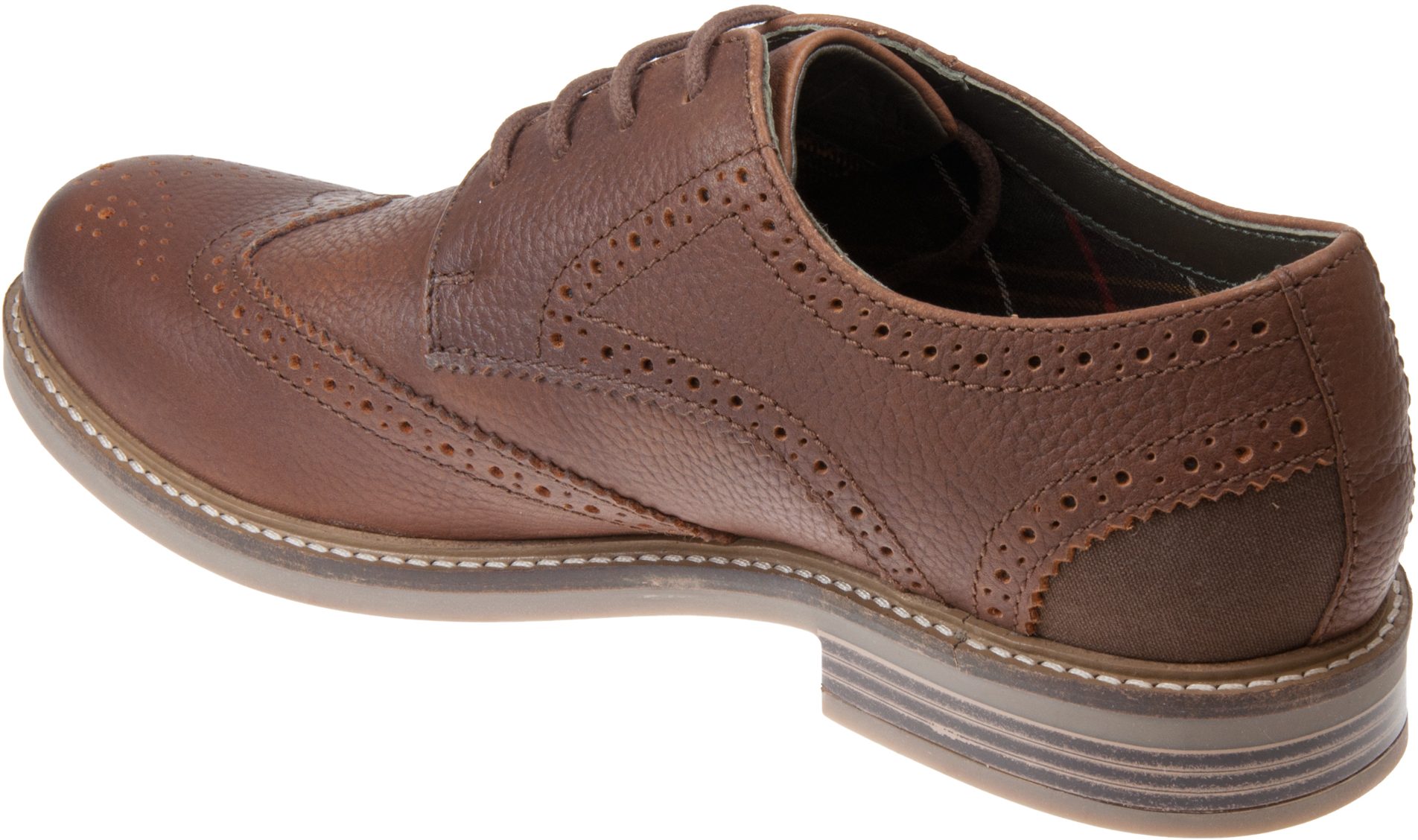 Barbour Bamburgh Dark Brown Tumbled MFO0418BR99 - Brogues - Humphries Shoes