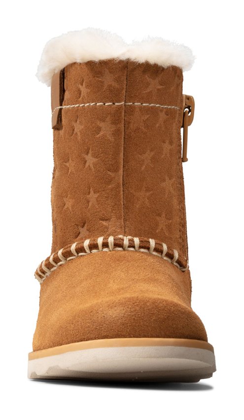 Clarks Crown Piper Toddler Tan Suede 26143872 - Girls Boots - Humphries ...