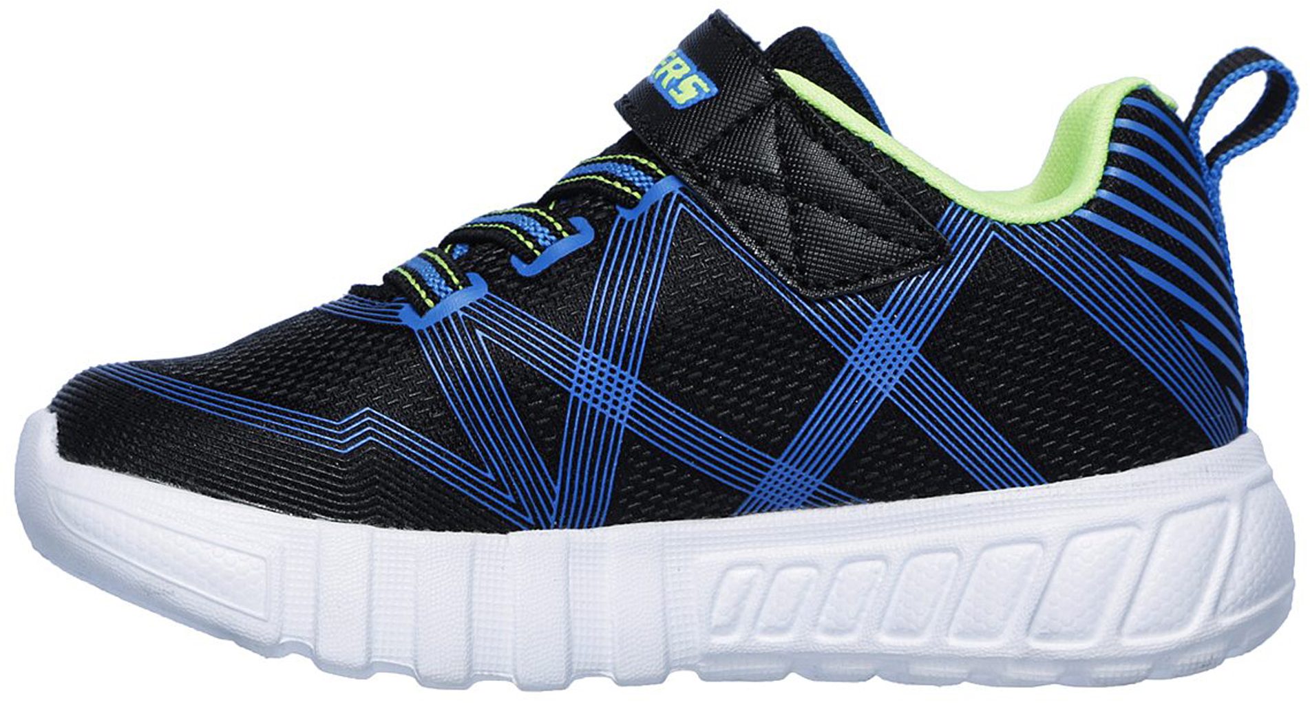 Skechers S Lights: Flex-Glow Black / Lime 90542N BBLM - Boys Trainers ...