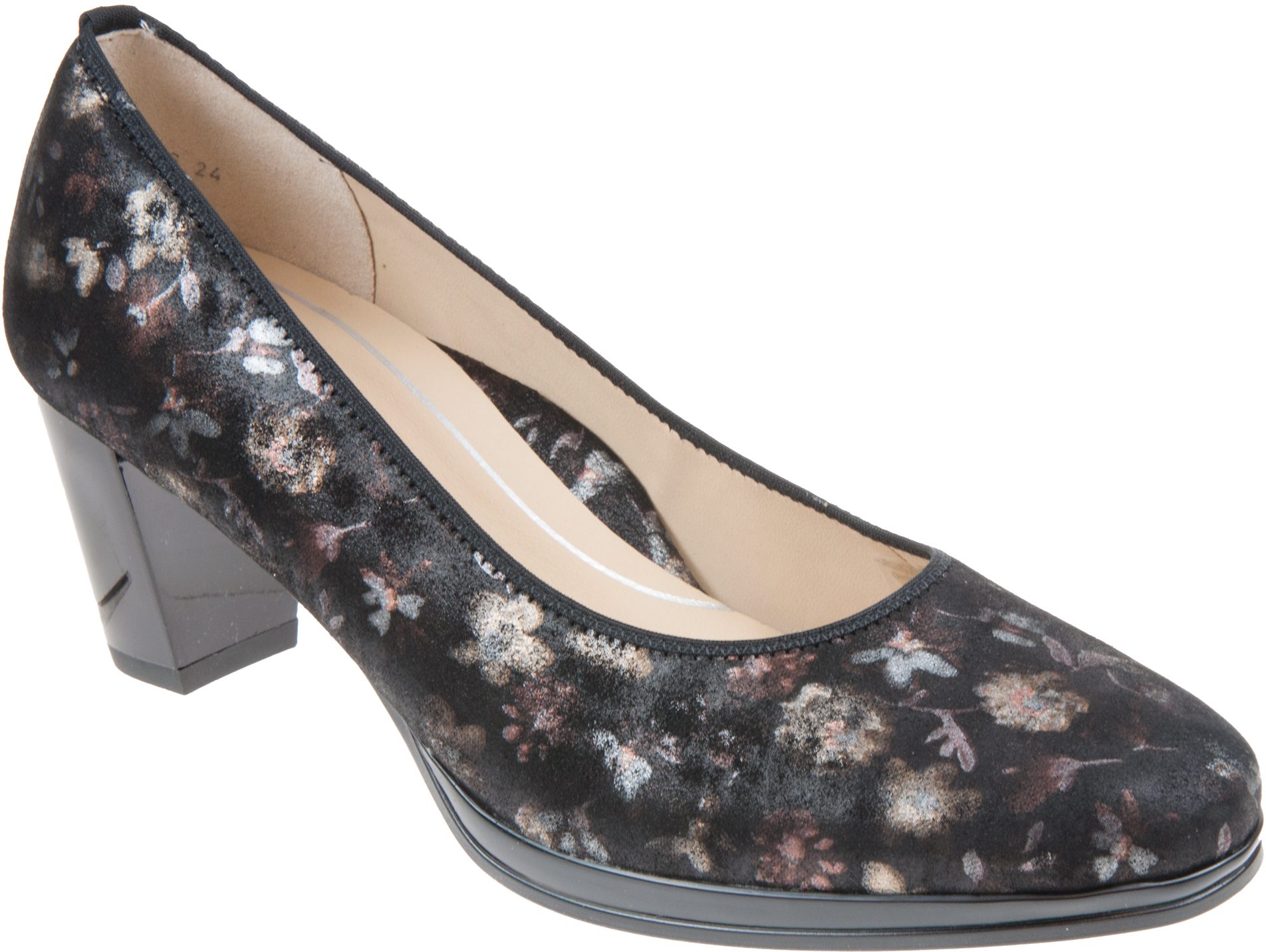 Ara Orly Black Multi 12-13436 24 - Court Shoes - Humphries Shoes