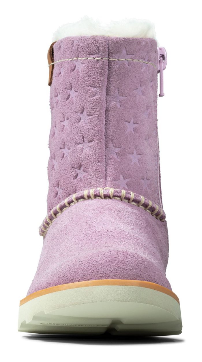Clarks Crown Piper Kid Lilac Suede 26143869 - Girls Boots - Humphries Shoes