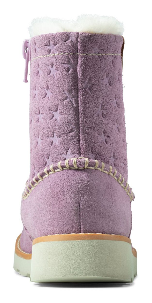 Clarks Crown Piper Kid Lilac Suede 26143869 - Girls Boots - Humphries Shoes