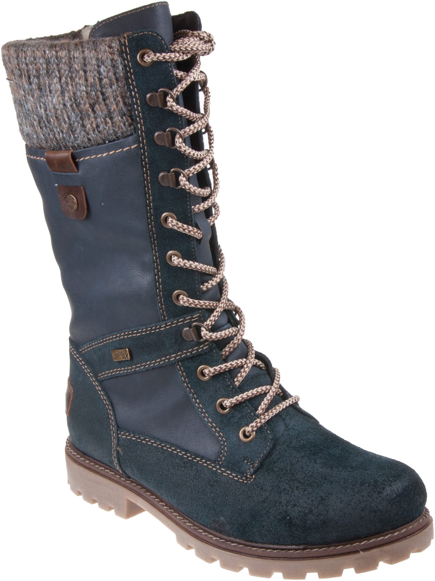 Remonte D7477 Blue Combi D7477-14 - Calf Boots - Humphries Shoes