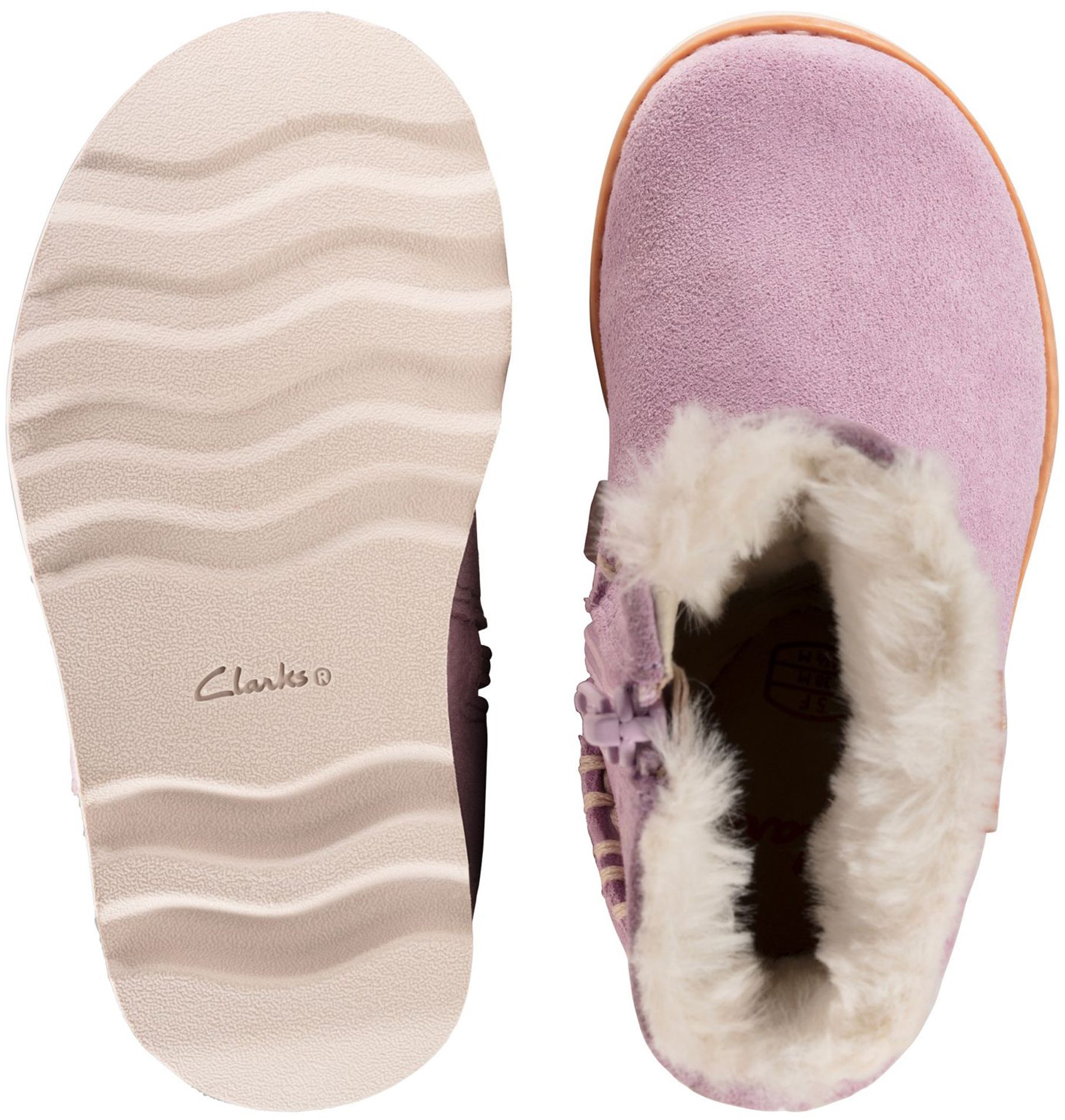 Clarks Crown Piper Toddler Lilac Suede 26143955 - Girls Boots ...