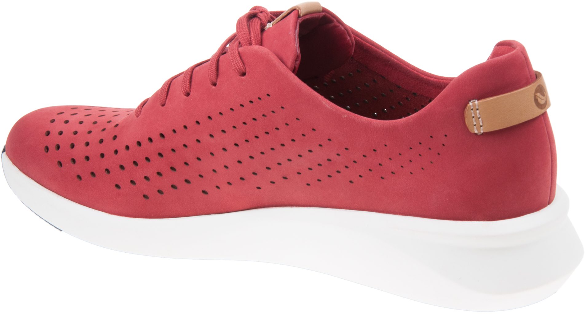 Clarks Un Rio Tie Red Nubuck 26148718 - Everyday Shoes - Humphries Shoes