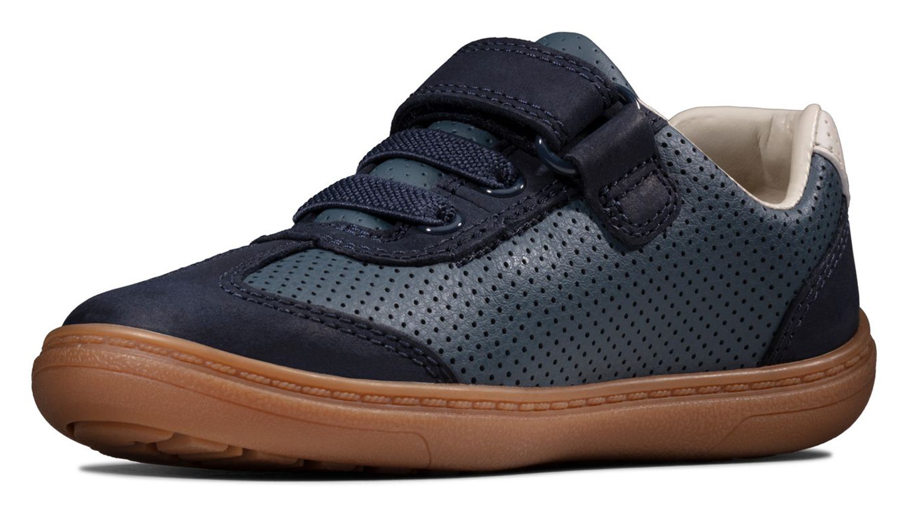 Clarks Flash Step Toddler Navy Combi Leather 26149584 - Boys Shoes ...