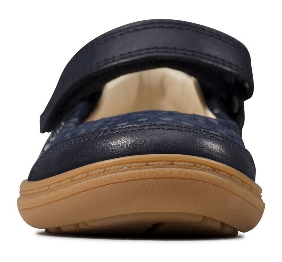 Clarks Flash Bright Toddler Navy Leather 26149000 - Girls Shoes ...
