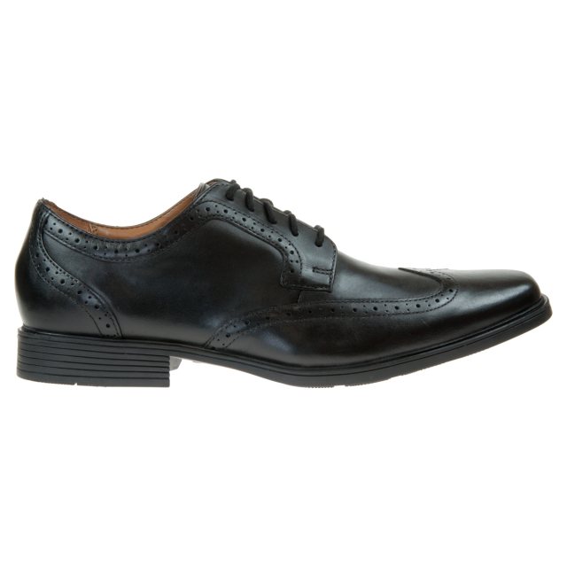 Clarks Tilden Wing Black Leather 26146219 - Formal Shoes - Humphries Shoes