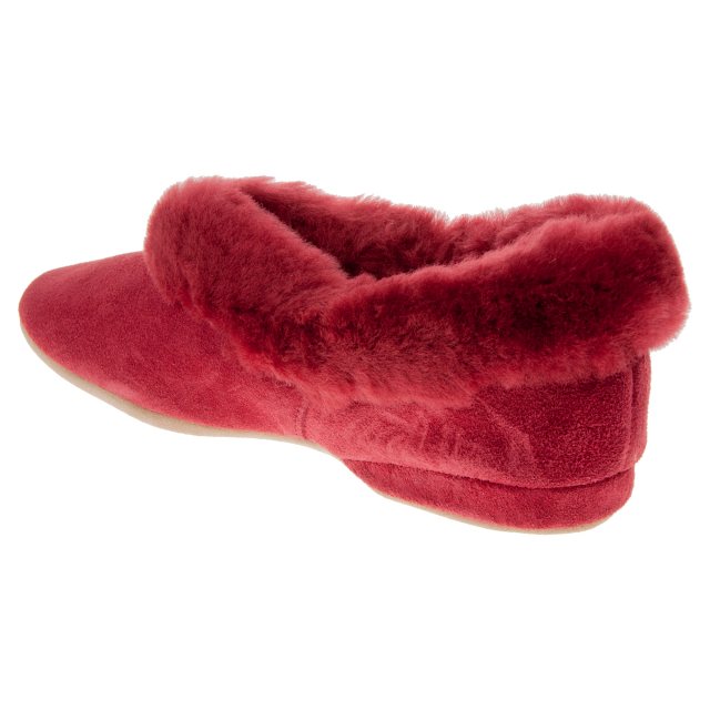 Draper of Glastonbury Jane Cherry Suede 22660 - Full Slippers ...