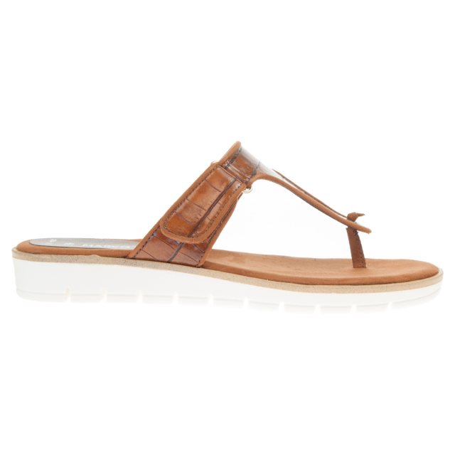 Marco Tozzi 27101-26 Cognac Croc 27101-26 377 - Toe Post Sandals ...