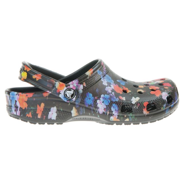 Crocs Classic Printed Floral Clog Black Multi 206376-0C4 - Everyday ...