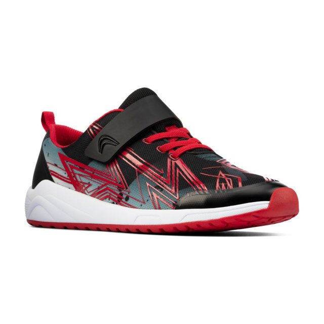 Clarks Aeon Pace Youth Black Combi 26161132 - Boys Trainers - Humphries ...