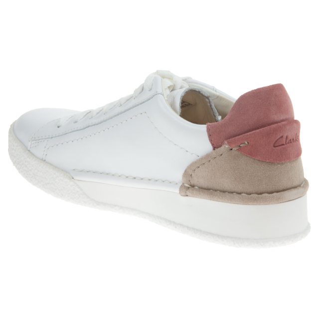 Clarks Craft Cup Lace White Rose Combi 26161270 - Everyday Shoes ...