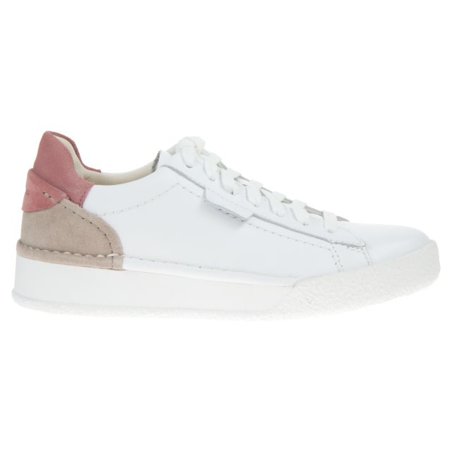 Clarks Craft Cup Lace White Rose Combi 26161270 - Everyday Shoes ...