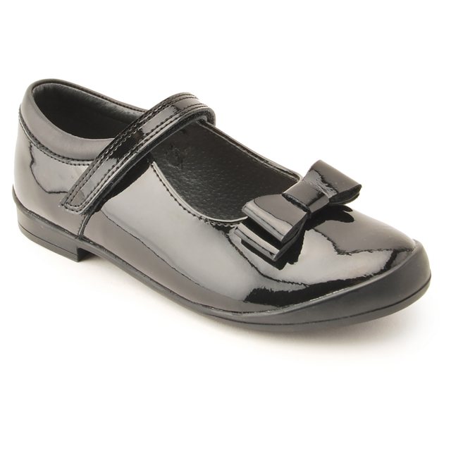 Start-Rite Pussycat Bow Black Patent 2376_3 - Girls School Shoes ...