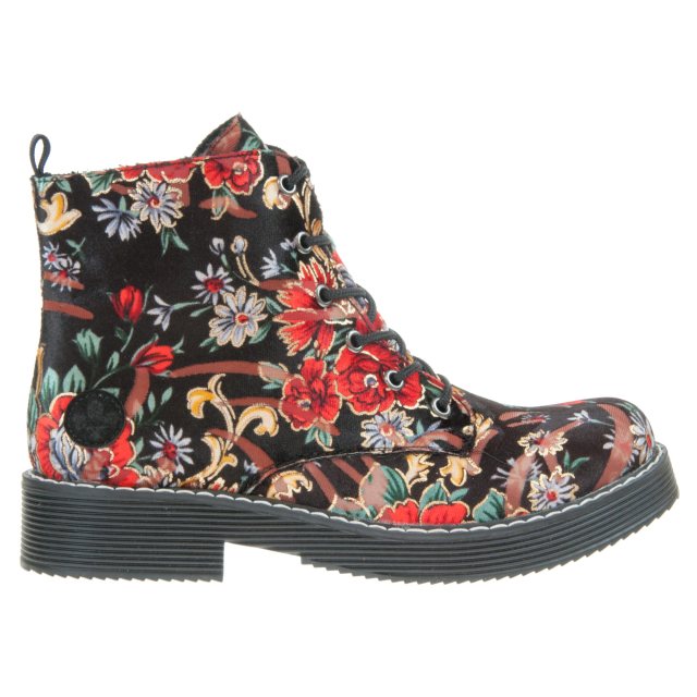 Rieker Payton Floral Black Multi 70010-90 - Ankle Boots - Humphries Shoes