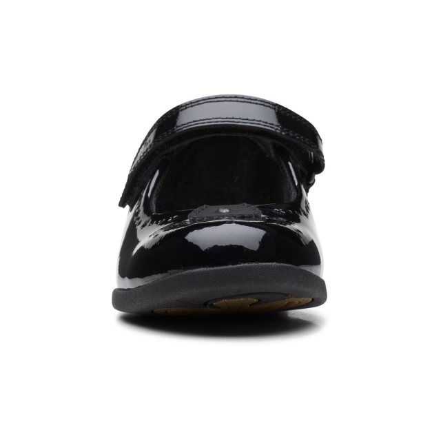 Clarks Magic Step Bar Kid Black Patent 26169709 - Girls School Shoes ...