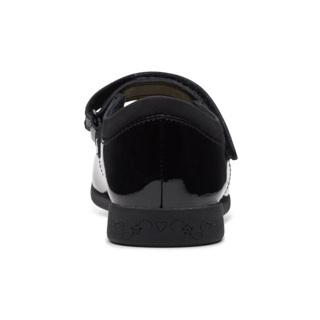 Clarks Magic Step Bar Kid Black Patent 26169709 - Girls School Shoes ...