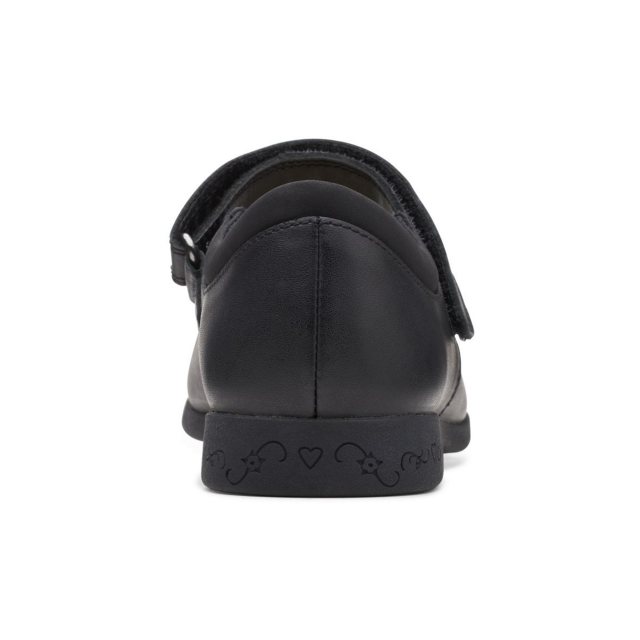 Clarks Magic Step Bar Older Black Leather 26169705 - Girls School Shoes ...