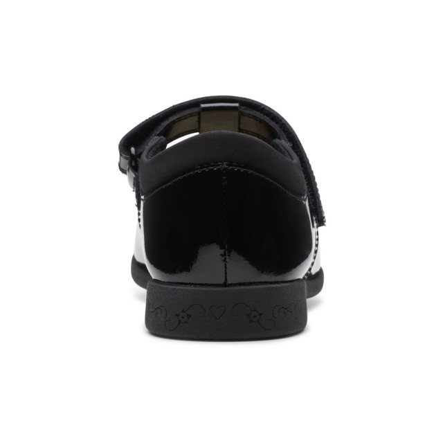 Clarks Magic Step Lo Kid Black Patent 26169451 - Girls School Shoes ...