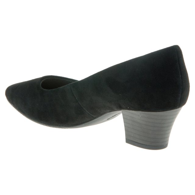 Clarks Teresa Step Black Suede 26167842 - Court Shoes - Humphries Shoes