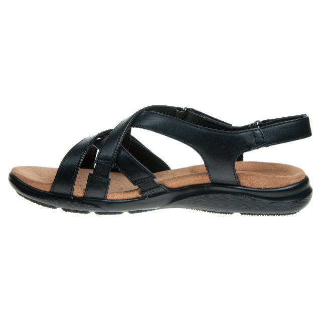 Clarks Kitly Go Black Leather 26170984 - Full Sandals - Humphries Shoes