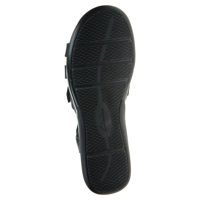 Clarks Kitly Go Black Leather 26170984 - Full Sandals - Humphries Shoes