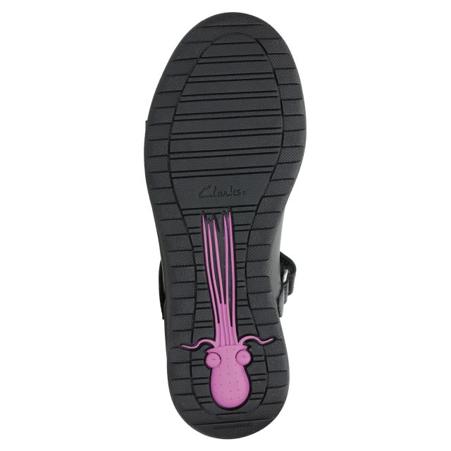Clarks Mariel Wish Junior Black Leather 26126629 - Girls School Shoes ...