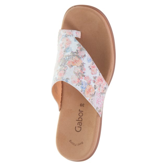 Gabor Lanzarote White / Multicolour 63.700.30 - Mule Sandals ...
