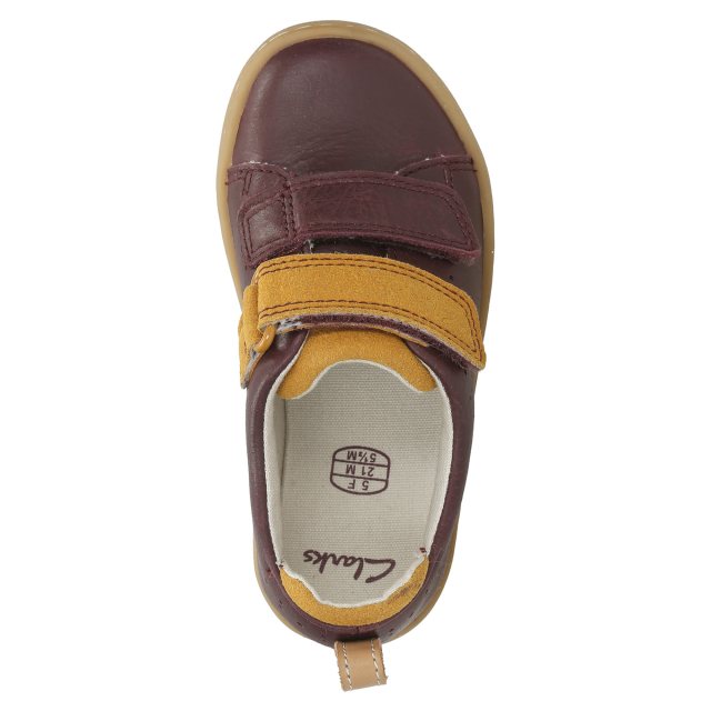 Clarks Cute Toy First Burgundy Leather 26127249 - First Walkers ...