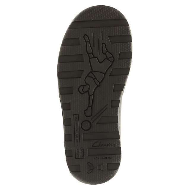 Clarks Leader Game Junior Black Leather 26122990 - Boys School Shoes ...