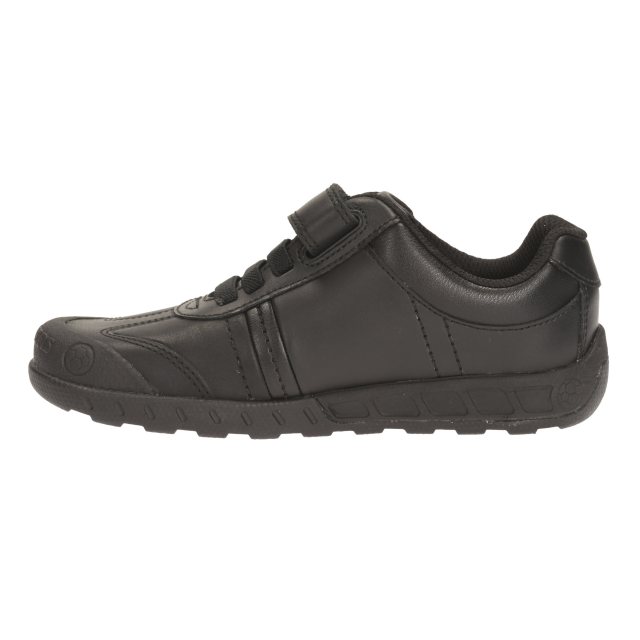 Clarks Leader Play Junior Black Leather 26114034 - Boys School Shoes ...