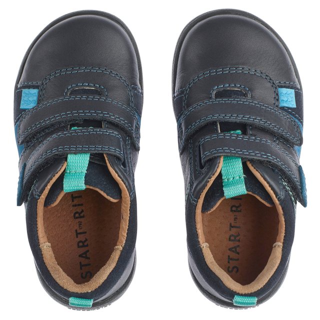 Start-Rite Grip Navy Leather 1472_9 - Boys Shoes - Humphries Shoes