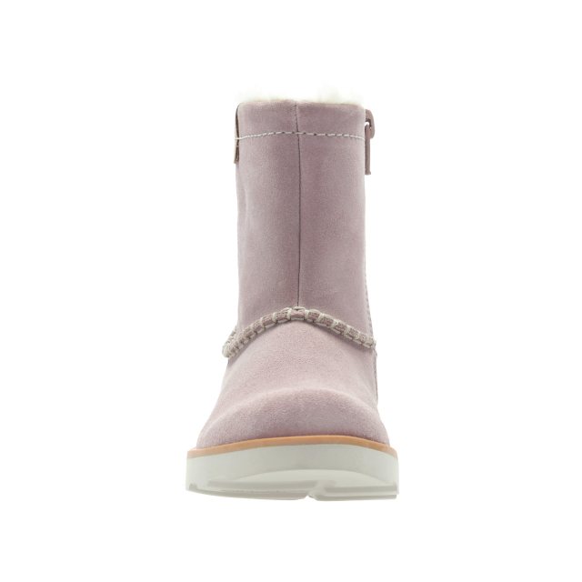 Clarks Crown Piper Pink Suede 26135924 - Girls Boots - Humphries Shoes