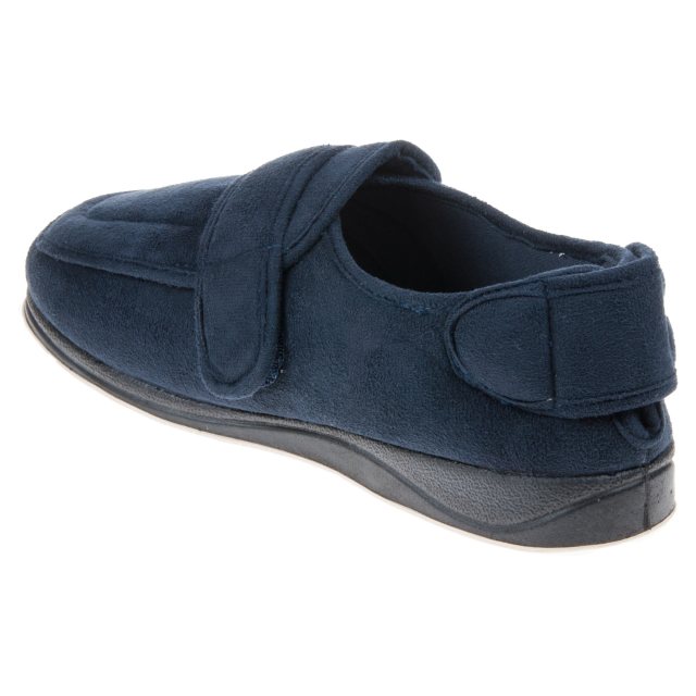 Padders Wrap Navy 429/24 - Full Slippers - Humphries Shoes