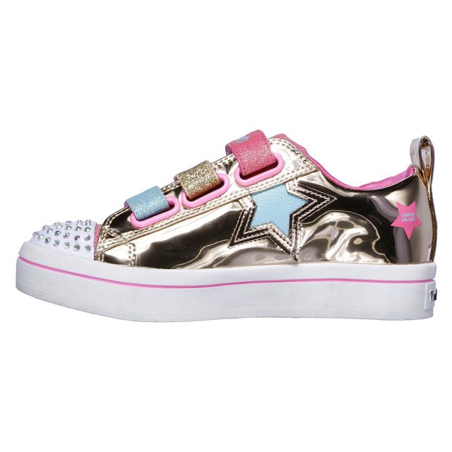 Skechers Twinkle Toes: Twi-Lites - Twinkle Stars Rosegold 10981L RSGD ...