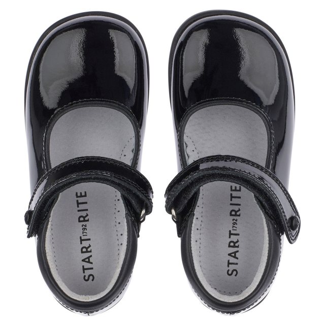 Start-Rite Slide Black Patent 1718_3 - Girls Shoes - Humphries Shoes