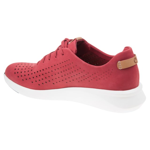 Clarks Un Rio Tie Red Nubuck 26148718 - Everyday Shoes - Humphries Shoes